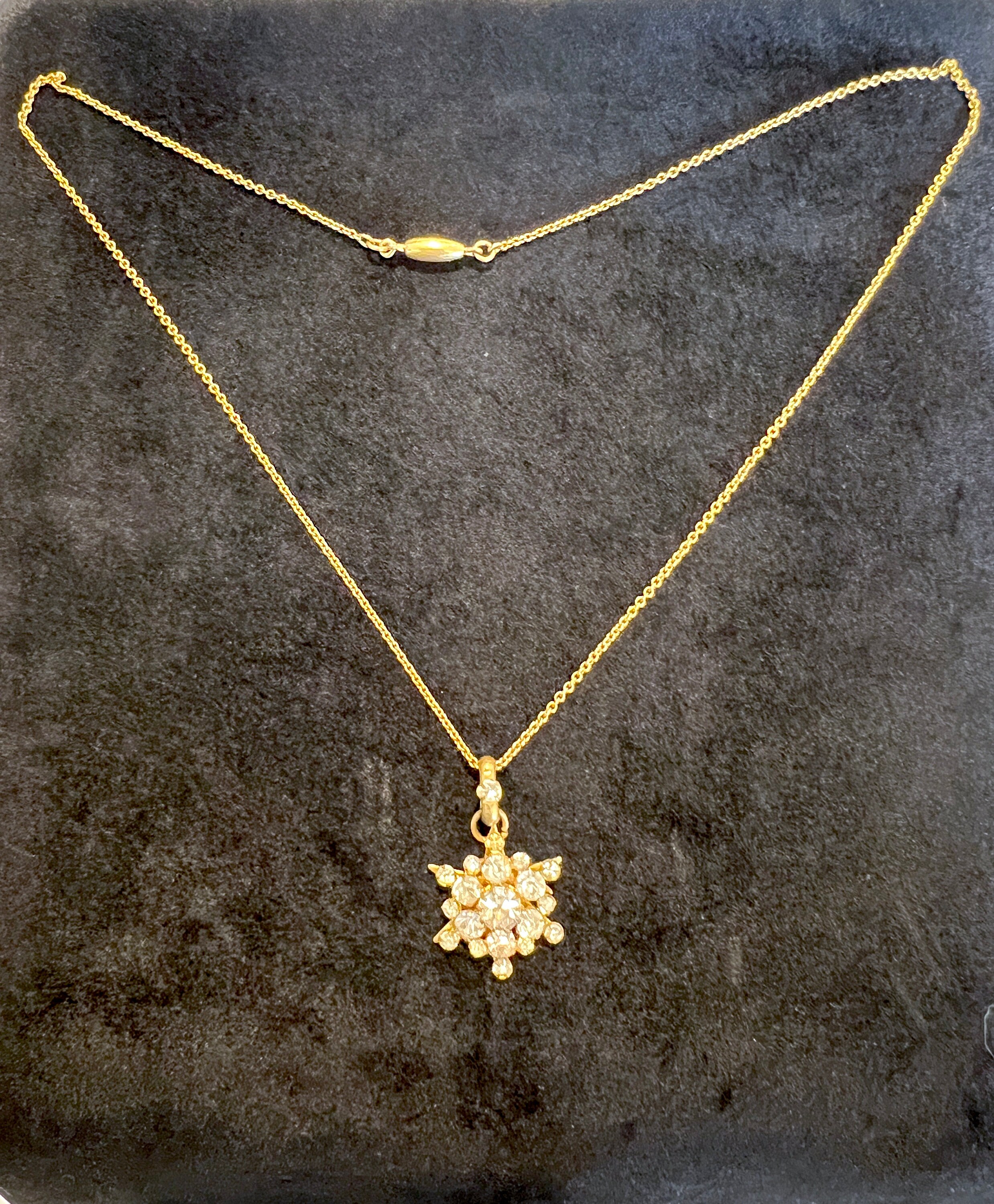 Antique Edwardian Paste Star Pendant & Barrel Clasp Chain - Etsy