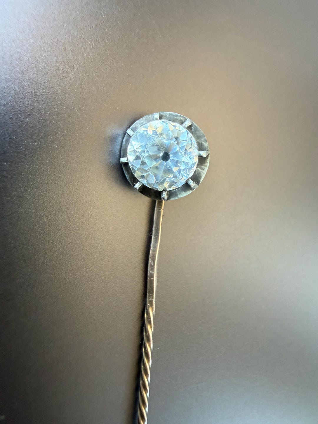 Antique Victorian Black Dot Paste & Silver Cravat Tie Pin - Etsy