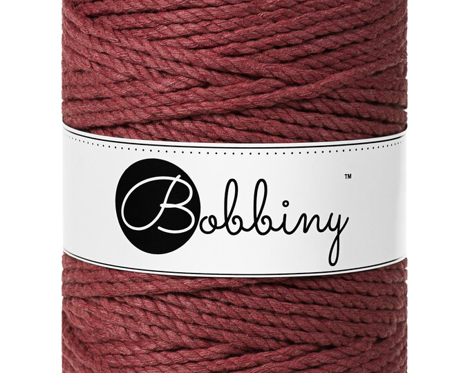 5MM Macrame Cord Wild Rose 3 Ply/bobbiny Macrame Cord/ Soft Macrame ...