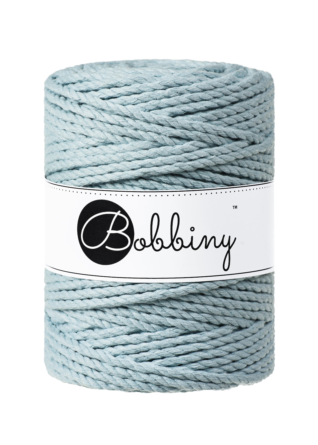 5MM Macrame Cord Misty Blue 3 Ply/bobbiny Macrame Cord/ Soft Macrame ...