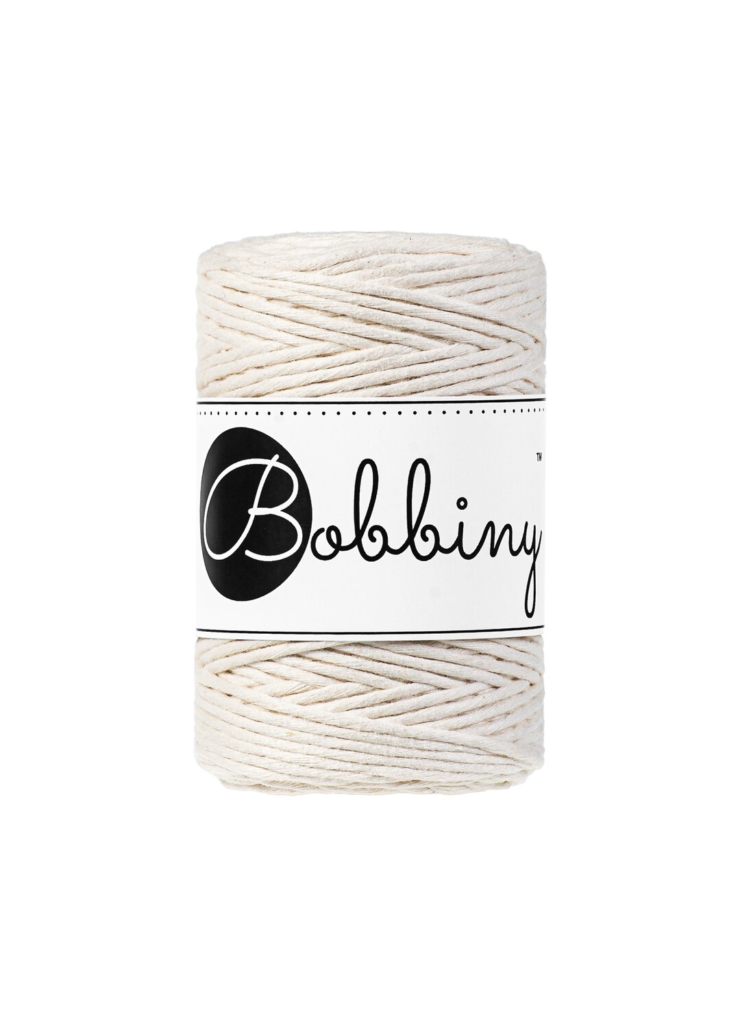 1.5MM Natural Single Strand Macrame Cord/ Bobbiny Baby/108 Yards Single ...