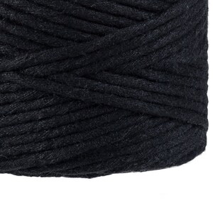 3mm Black Single Strand Macrame Cord/ Bobbiny /macrame Cord/ Soft ...