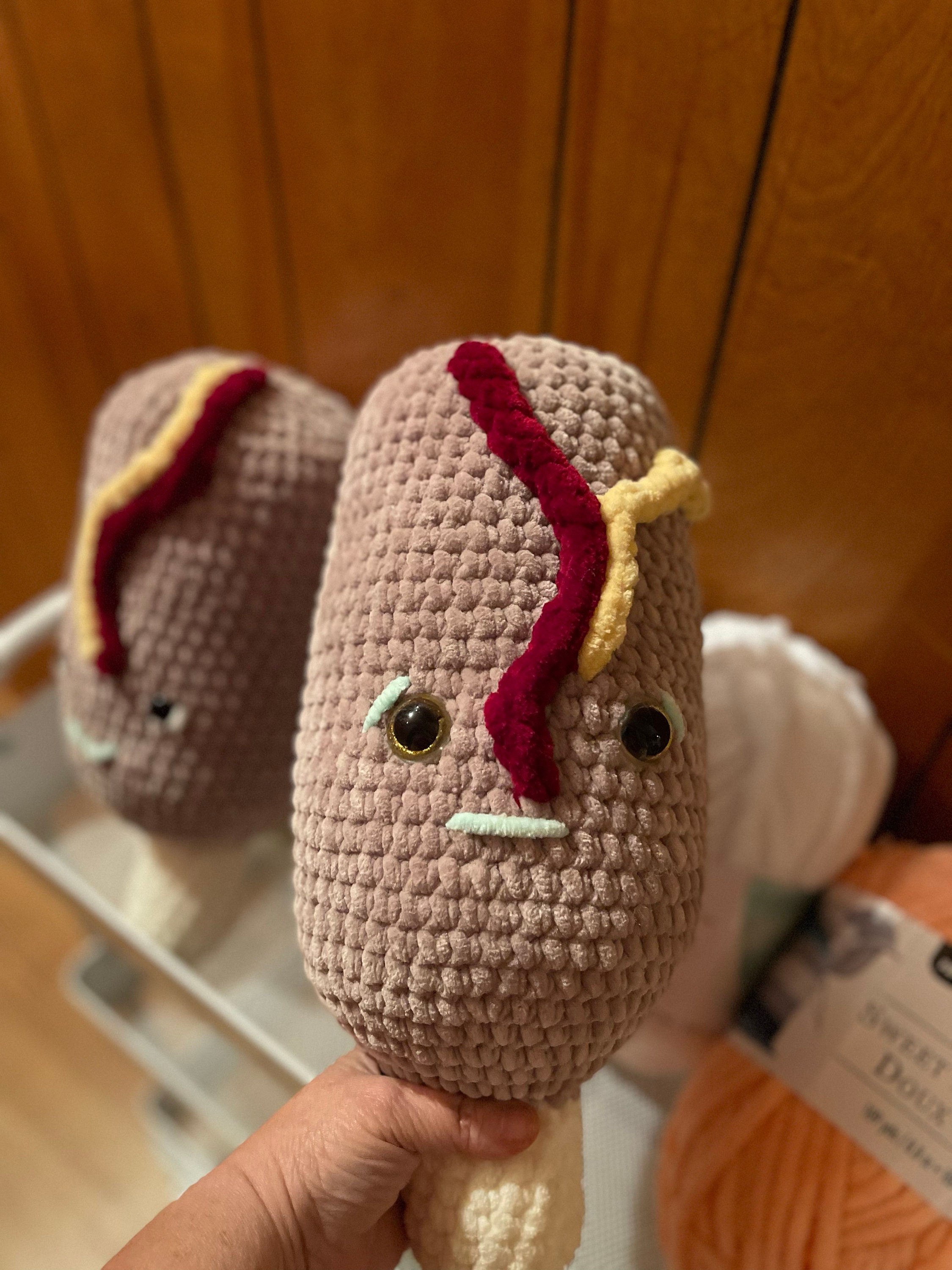 Corn Dog Plush Crochet Pattern NO SEW PDF Plushie L Kawii - Etsy