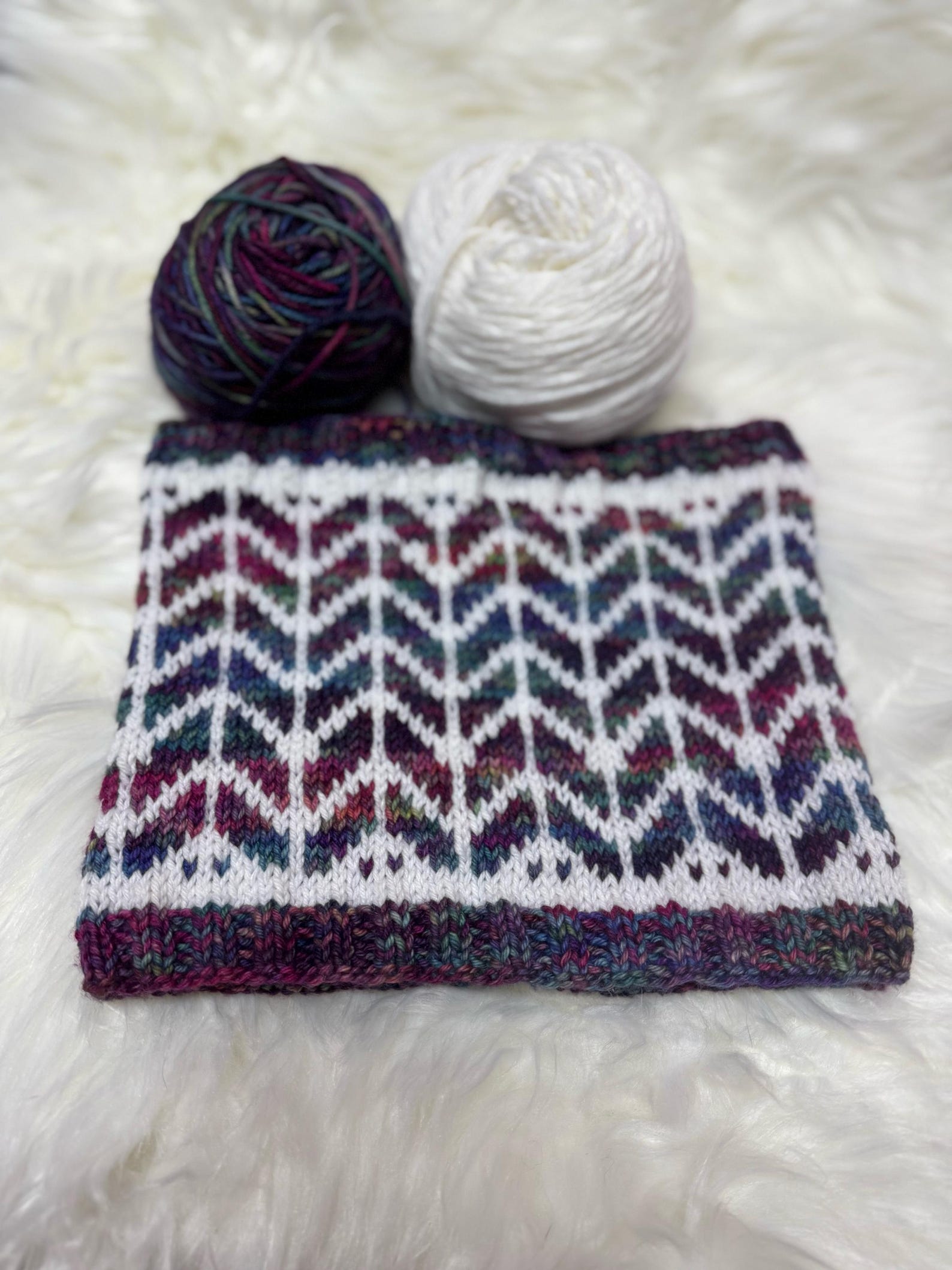 Colorwork Knit Cowl Pattern: Worsted Yarn, Beginner Friendly (PDF ...