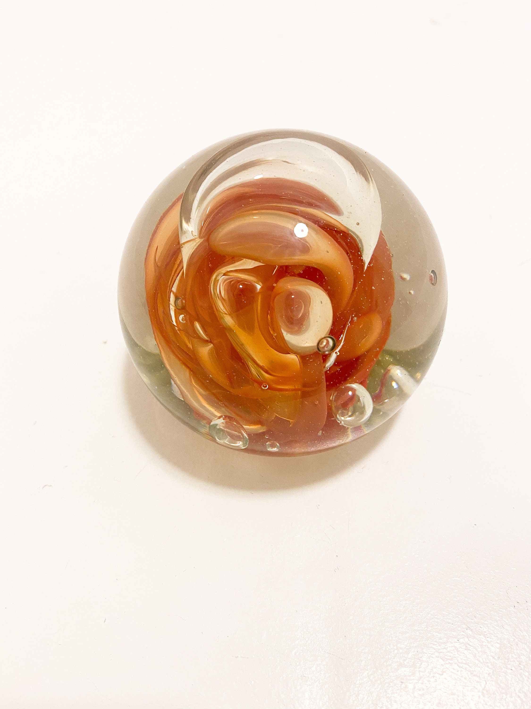 Vintage Brian Lonsway Art Glass Paperweight - Etsy