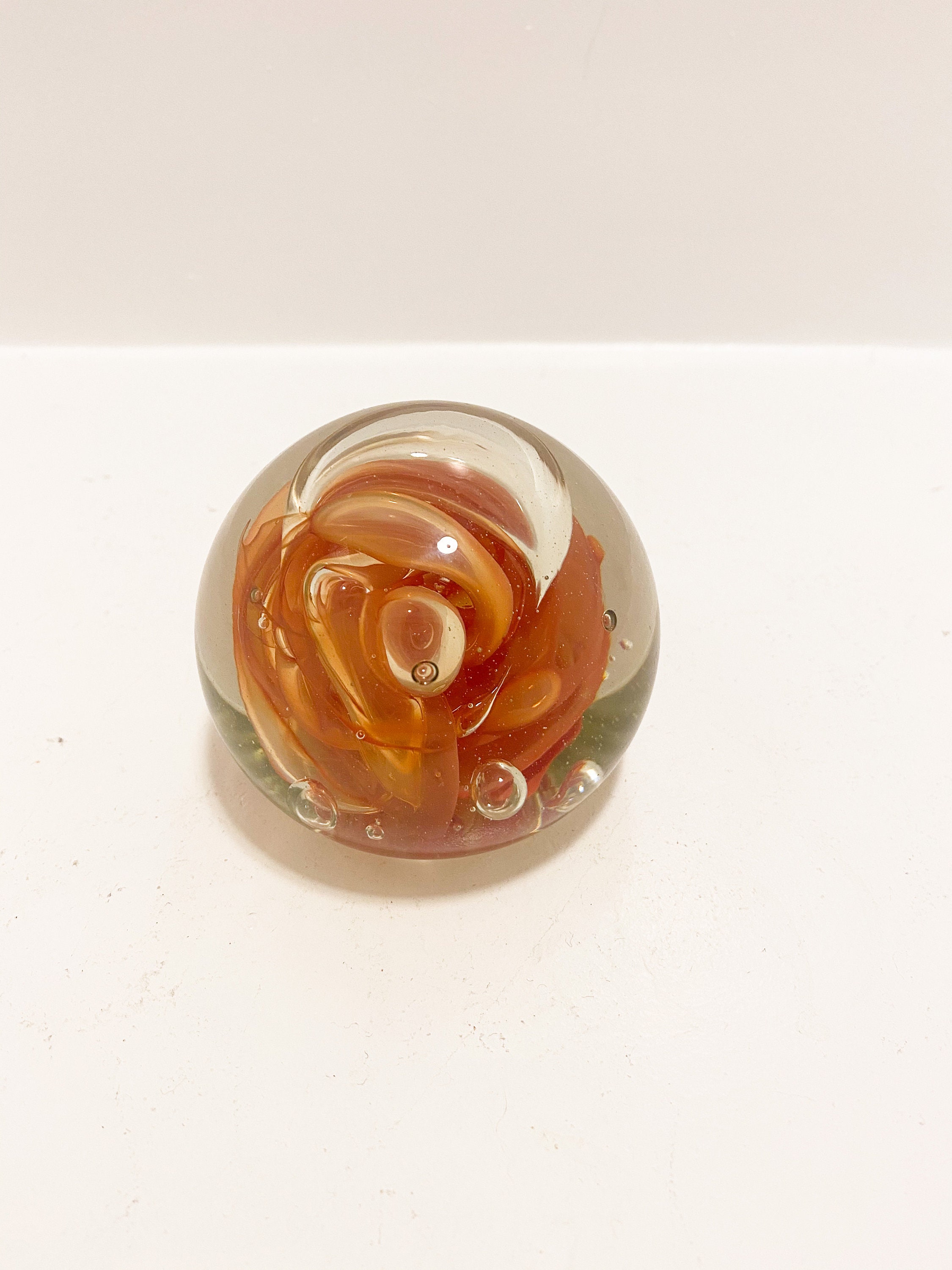 Vintage Brian Lonsway Art Glass Paperweight - Etsy
