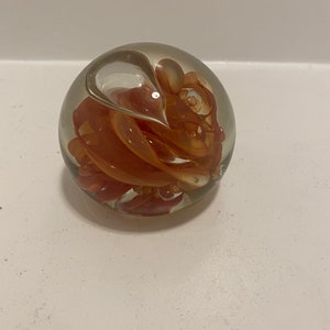 Vintage Brian Lonsway Art Glass Paperweight - Etsy