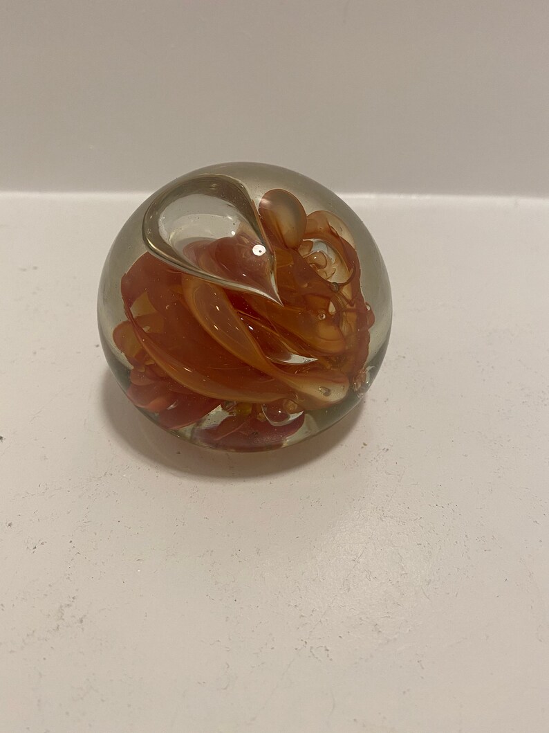 Vintage Brian Lonsway Art Glass Paperweight - Etsy