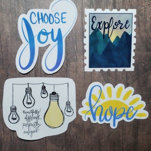 Inspirational Words Sticker Variety Pack Vinyl Sticker | Etsy