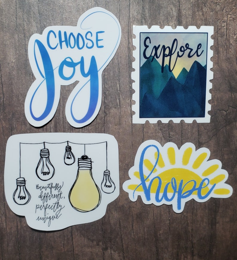 Inspirational Words Sticker Variety Pack Vinyl Sticker | Etsy