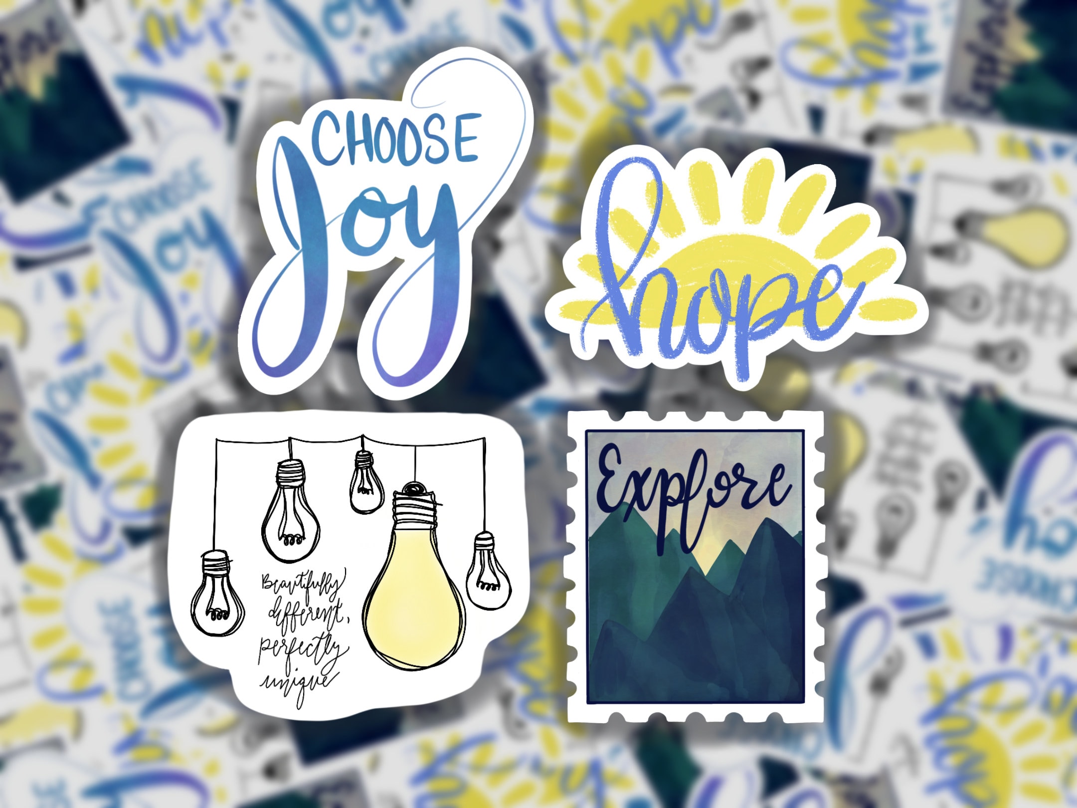 Inspirational Words Sticker Variety Pack Vinyl Sticker | Etsy