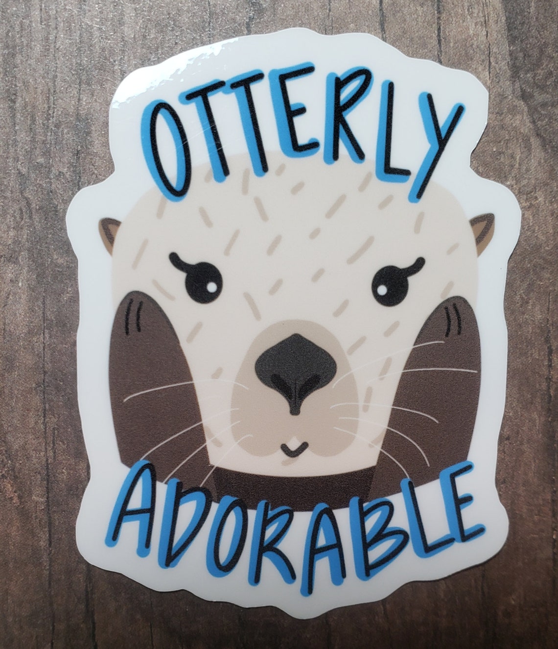 Otterly Adorable Otter Sticker Vinyl Sticker Laptop - Etsy