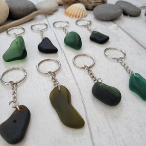 Sea Glass Keychain: Unique Beach Keyring With Reusable Gift Bag - Etsy