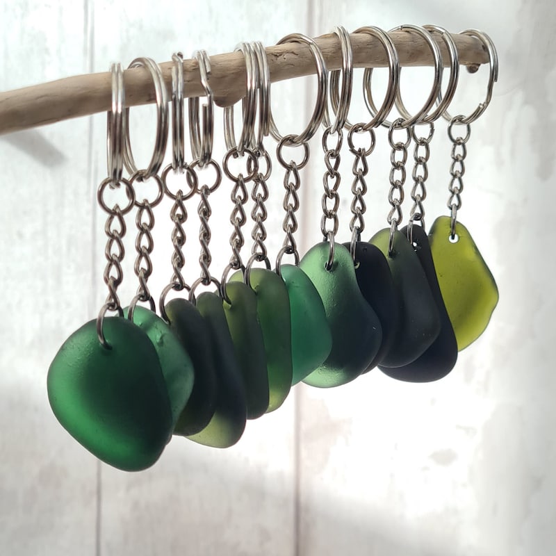 Sea Glass Keychain - Etsy