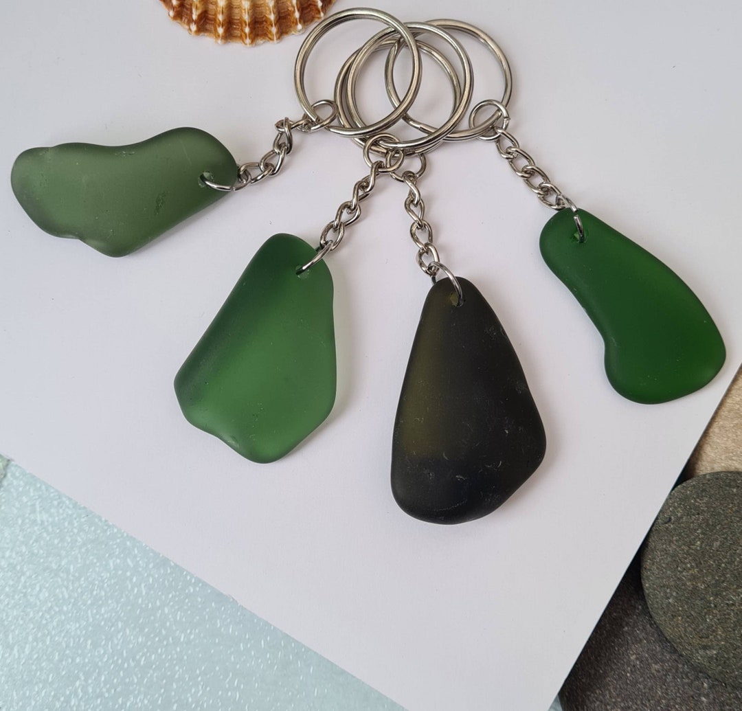 Seaglass Key Chain Seaglass Keyring Beach Keyring Seaglass - Etsy UK