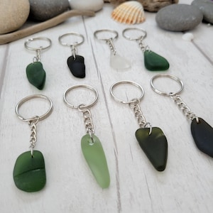 Sea Glass Keychain: Unique Beach Keyring With Reusable Gift Bag - Etsy