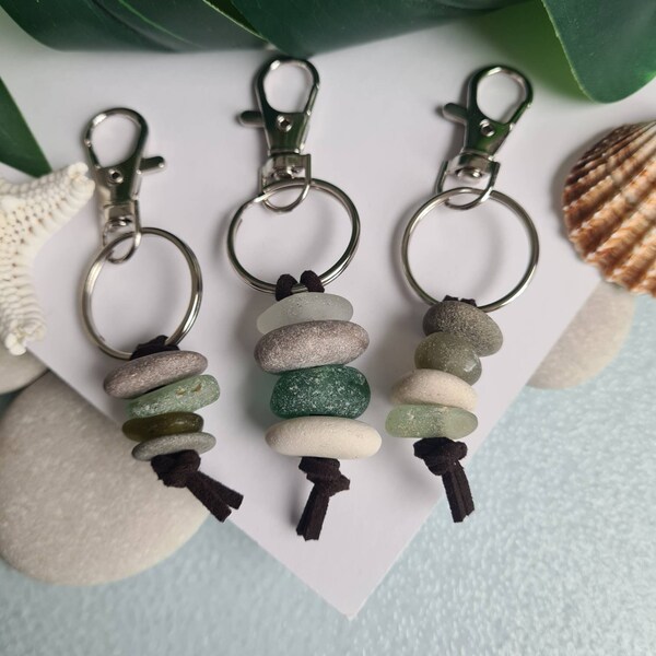 Sea Glass Keychain - Etsy