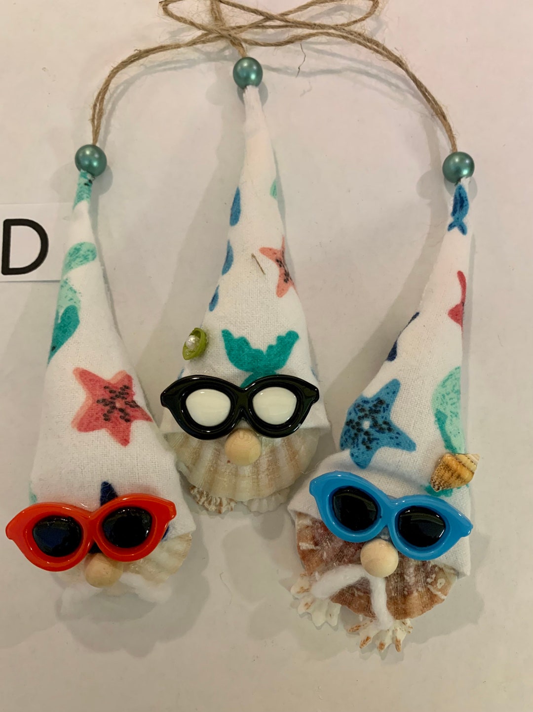 Seashell Gnome Ornament Magnet Car Diffuser Christmas - Etsy