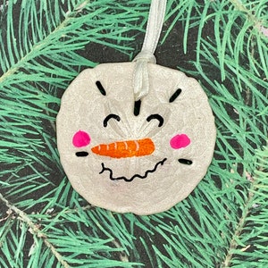 Real Sand Dollar Hand Painted Snowman Ornament, Christmas Beach ...