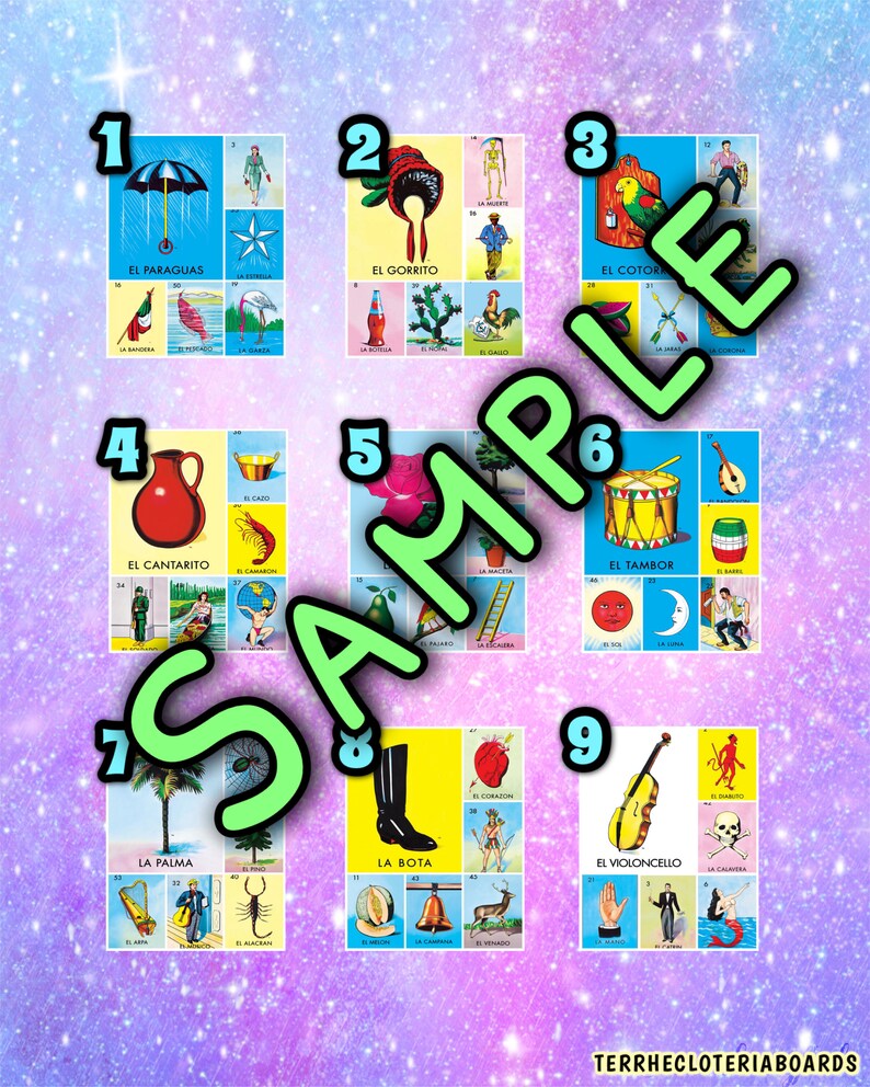 Loteria Board for Digital Use 9 Spots - Etsy