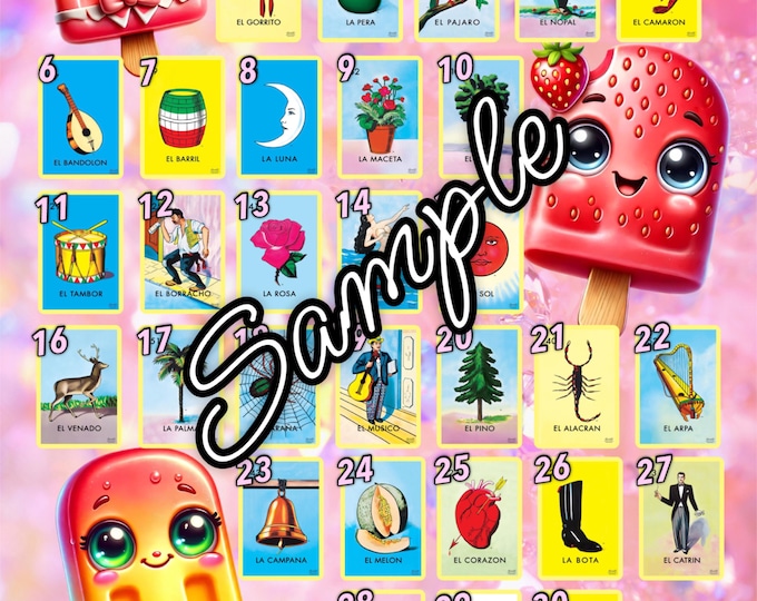 Loteria Board for Digital Use - Etsy