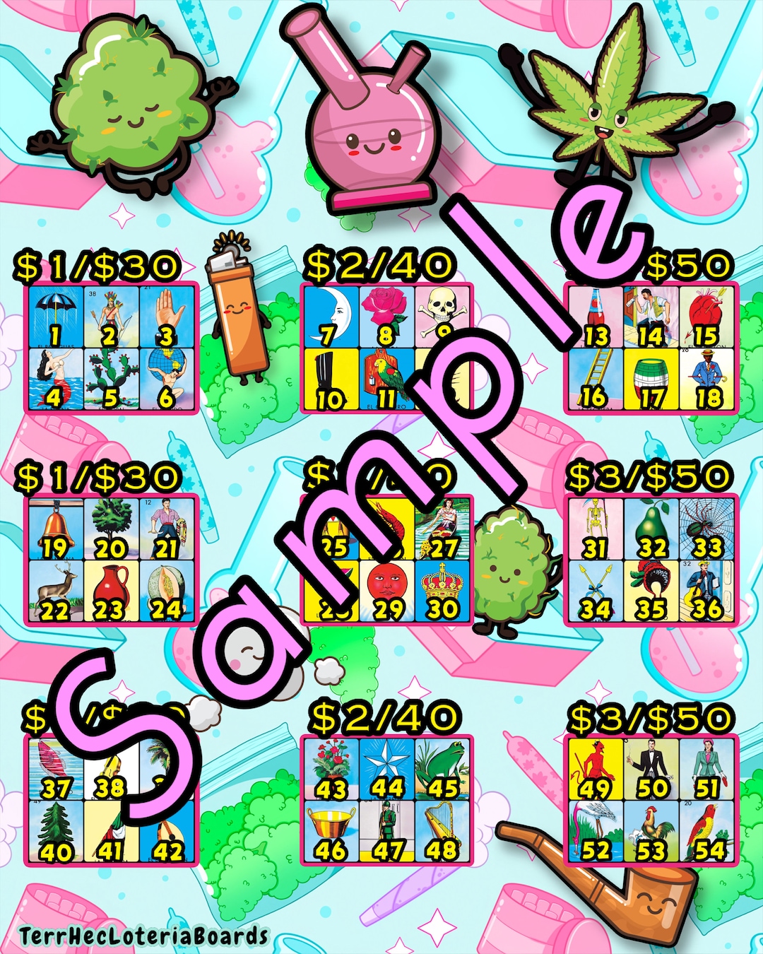 Loteria Board for Digital Use LCS - Etsy