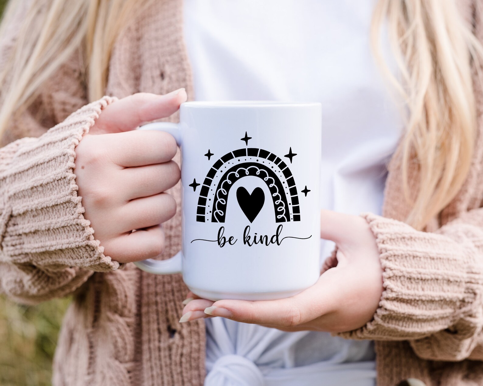 Boho Rainbow SVG Be Kind Svg Rainbow With Heart Svg - Etsy