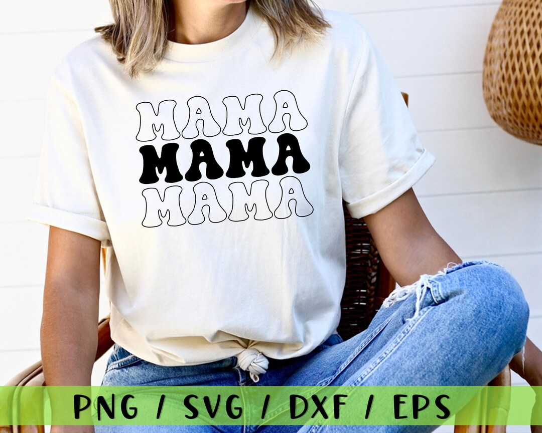 Stacked Mama Svg, Mama Svg, Mom Life Svg, Retro Mother Svg, Mom Svg ...