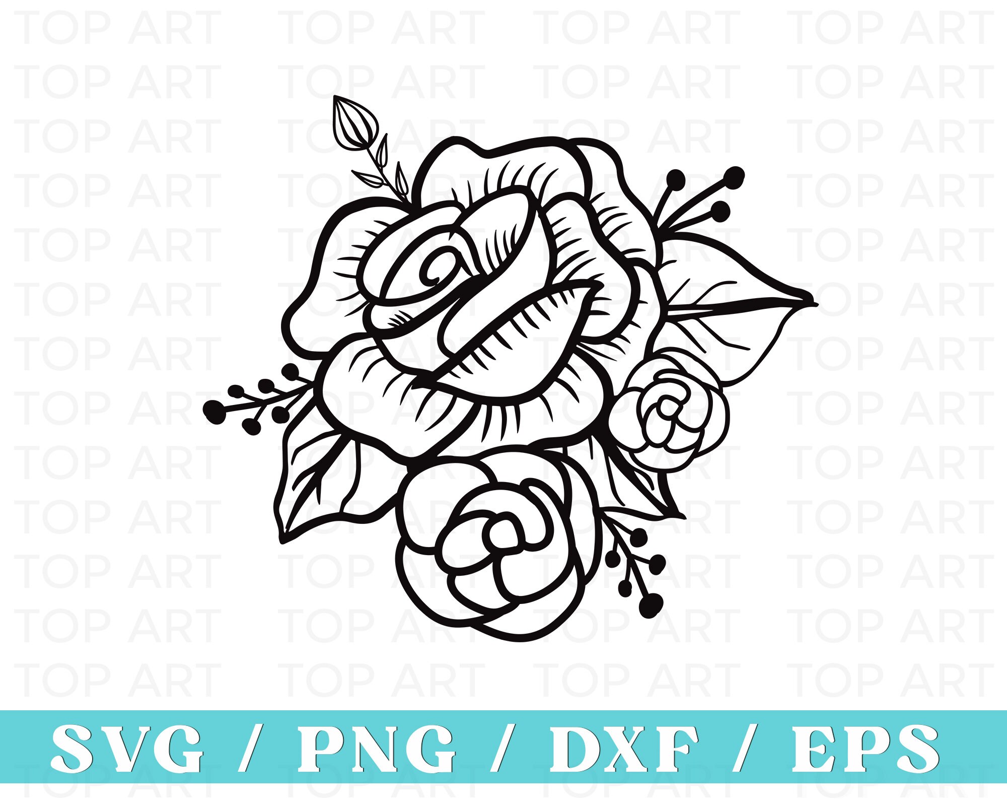 Rose Flower SVG Rose Svg Rose Floral Svg Flowers SVG - Etsy Australia