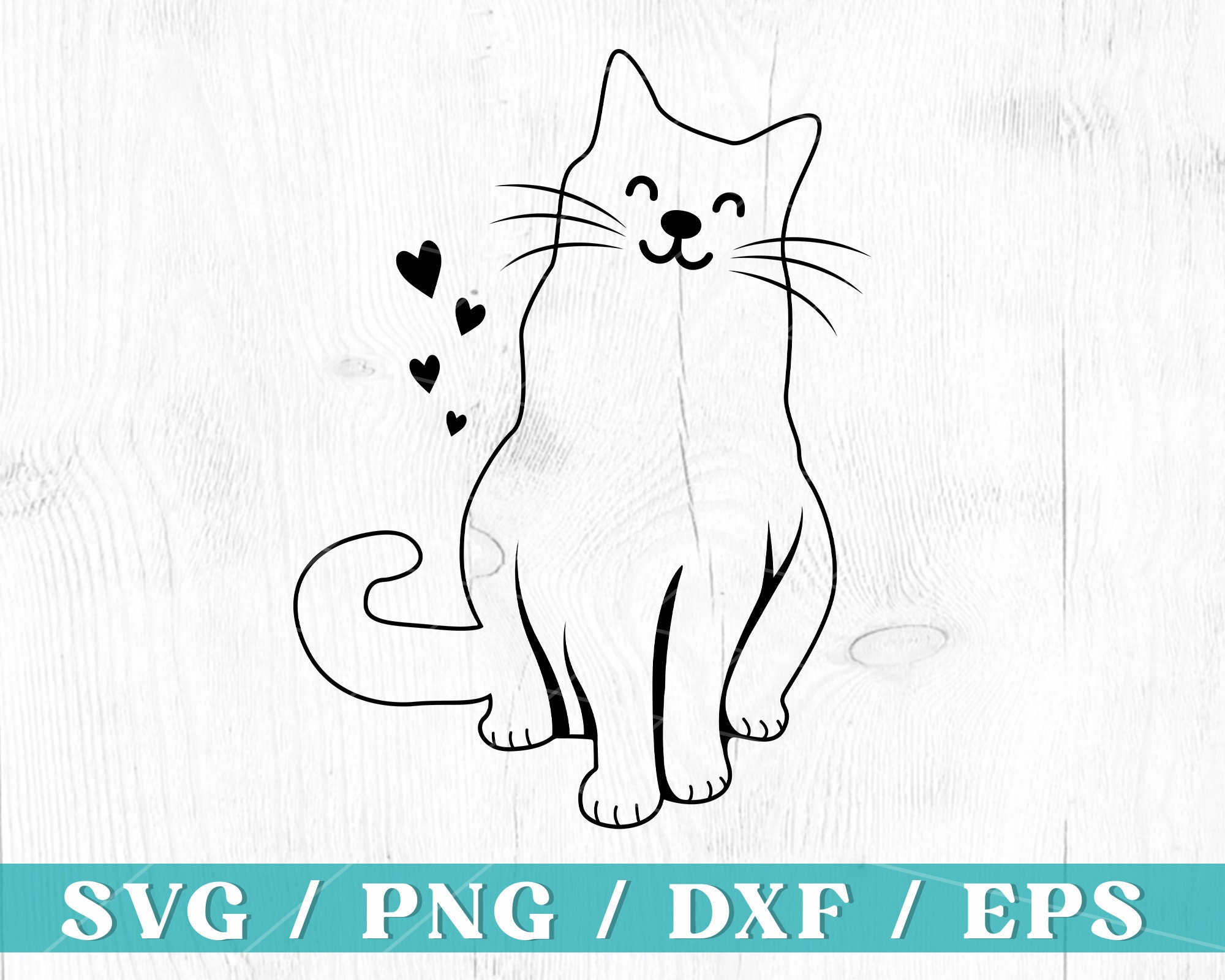 Cat Svg Cute Cat Svg Cat Clipart Svg Kitten Clipart Cat Etsy Canada