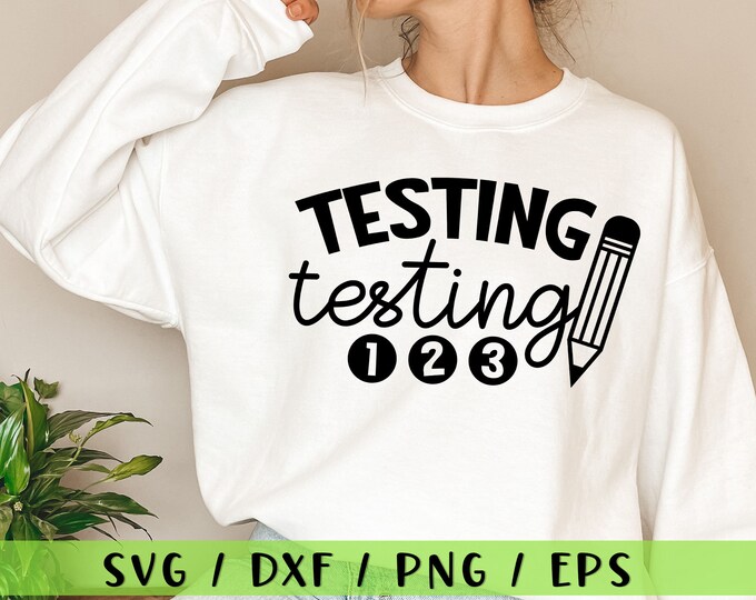 Testing Shark SVG PNG, Do Your Best Svg, Teacher Saying Svg, Testing ...