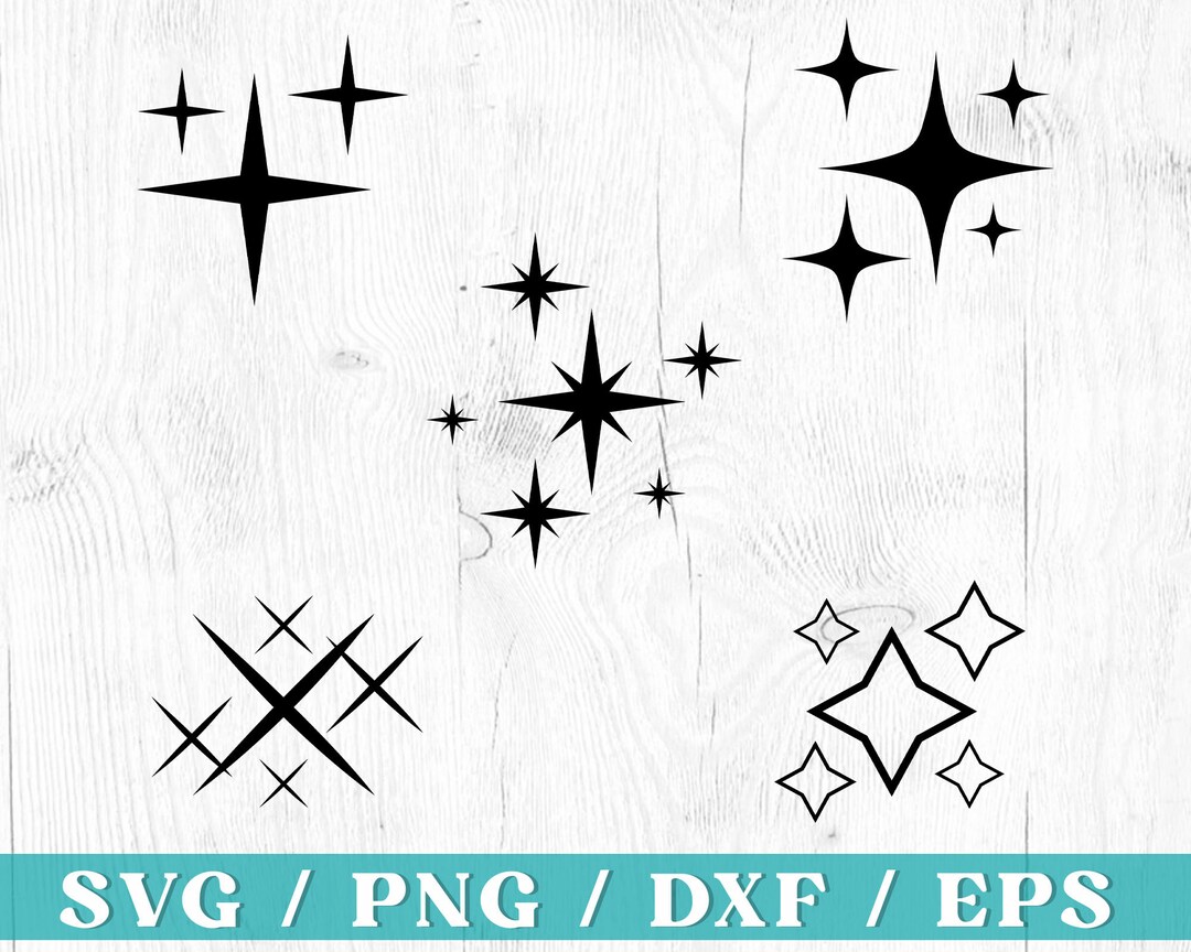 Sparkle Stars Svg, Star Svg, Sparkle Svg, Svg Files, Commercial Use, Cricut and Silhouette Files ...