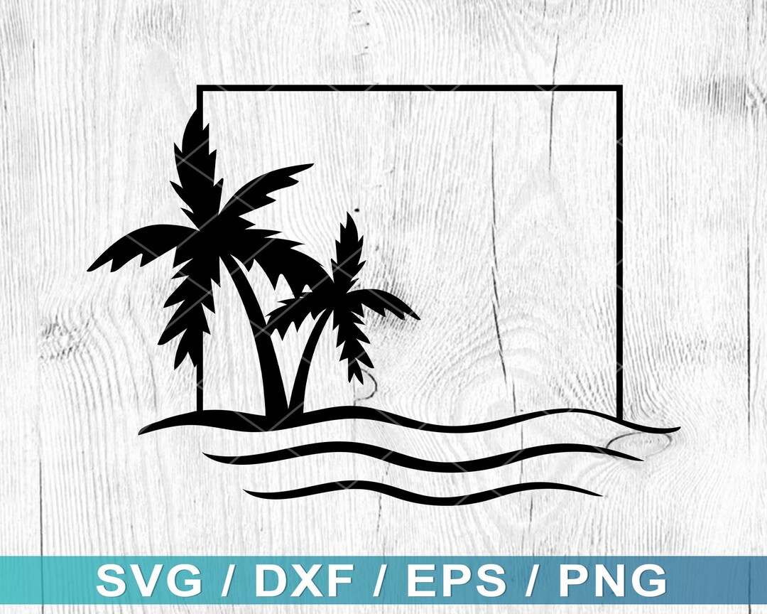Palm Tree Svg, Beach Vacation Svg, Summer Svg, Palm Tree Wall Art ...