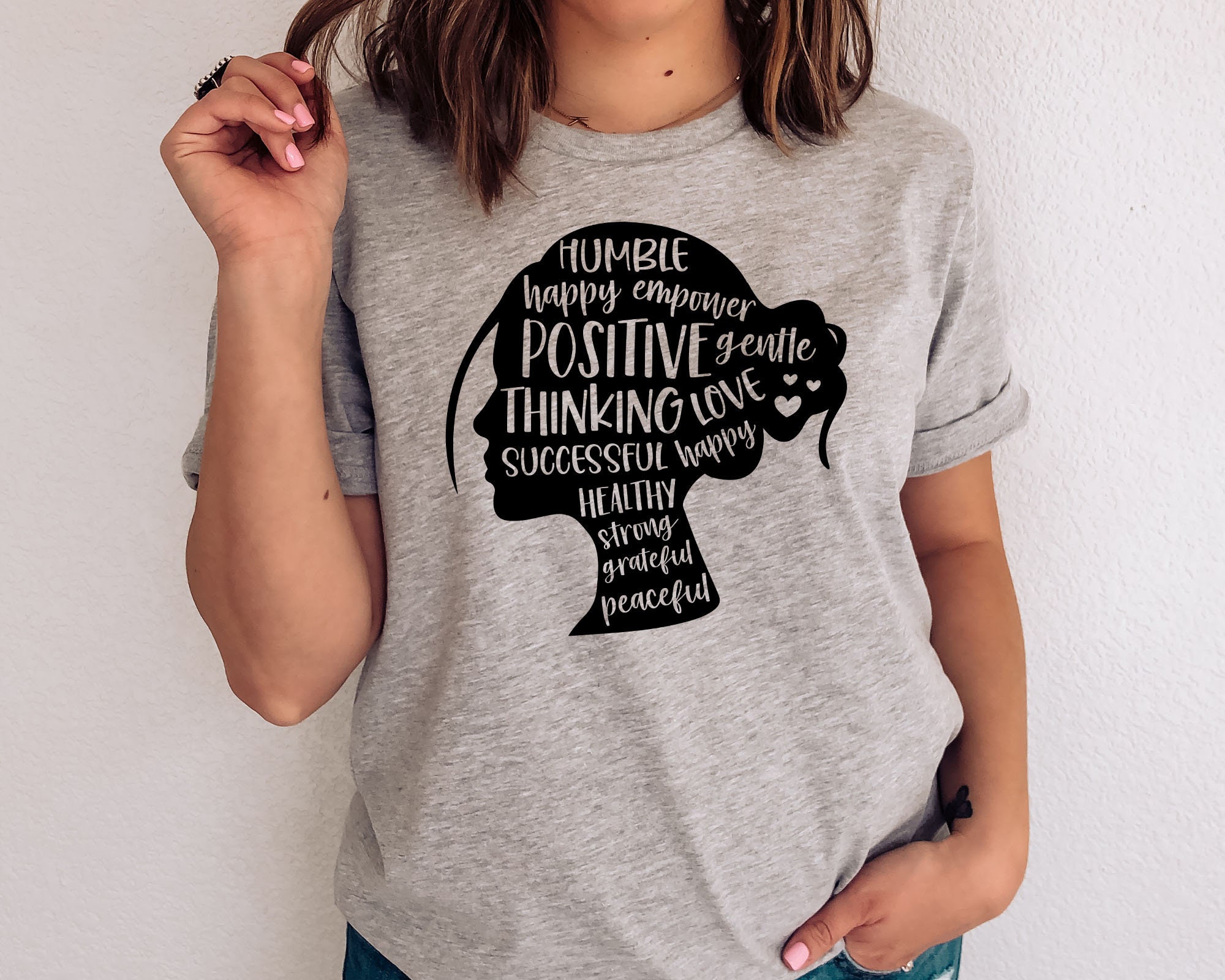 Positive Thinking SVG Motivational Quotes Svg Think Positive - Etsy