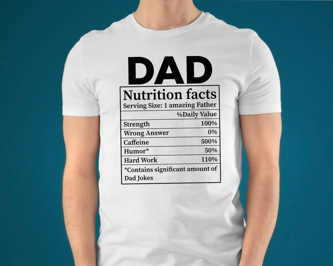 Dad Nutrition Facts Svg Father's Day Svg Dad Svg Dad - Etsy