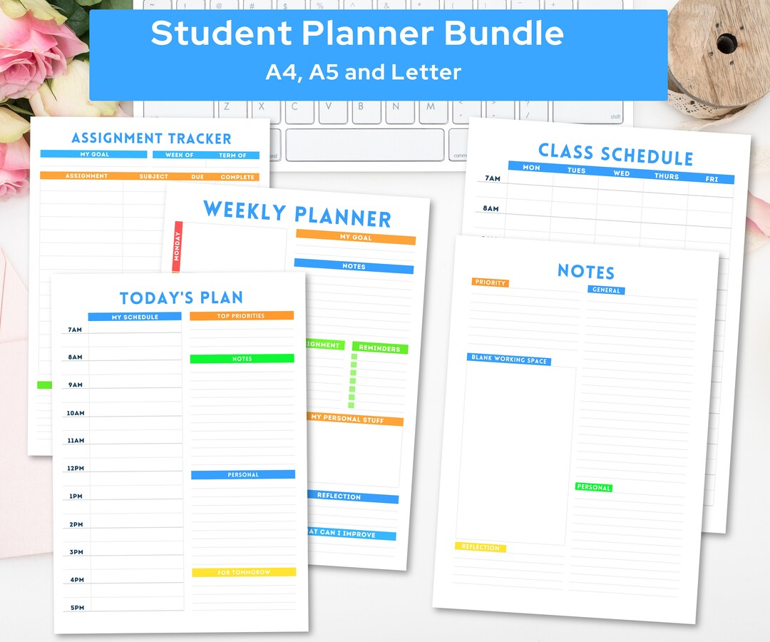 Student Planner Bundle | Student Weekly Planner | Student Daily Planner ...