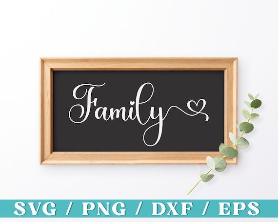 Family SVG Family Word SVG Family Stylish Word Text Svg | Etsy
