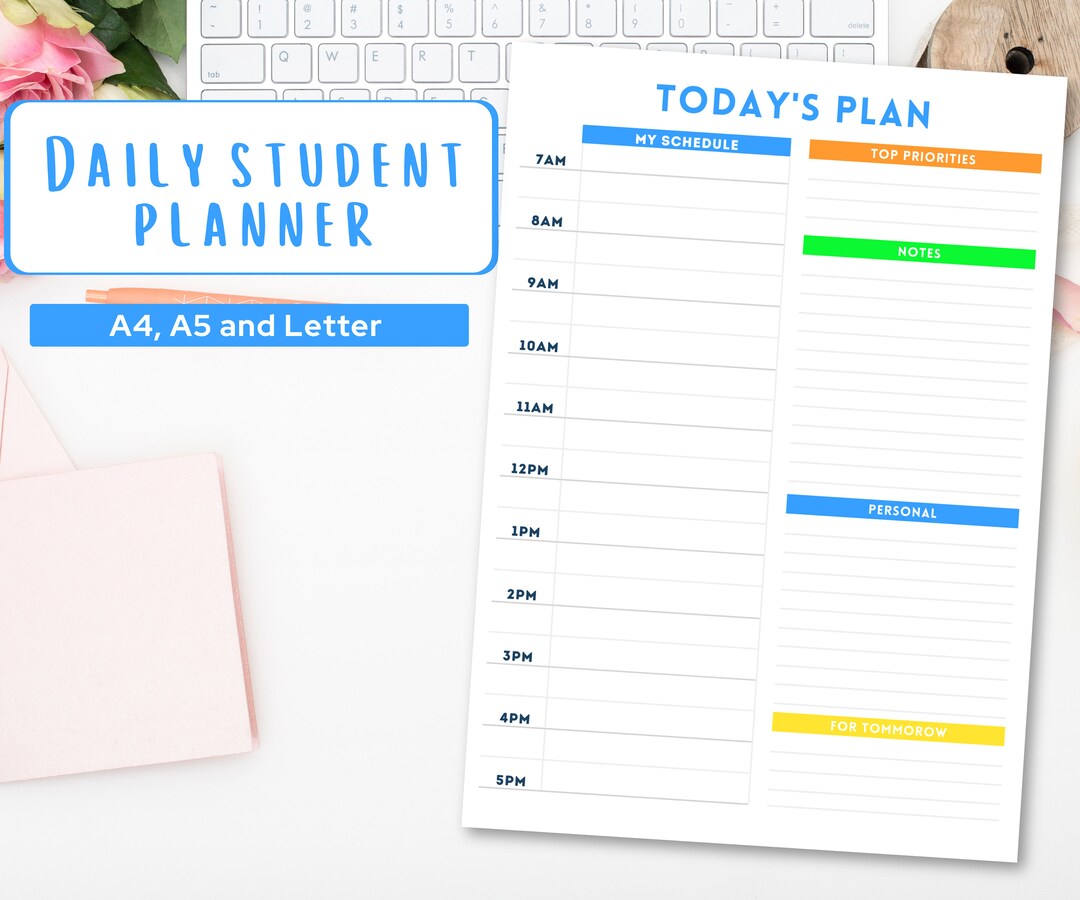 Student Planner | Student Daily Planner | Student Planner Printable ...