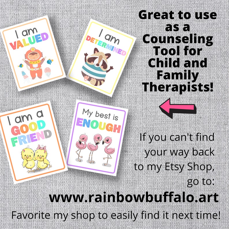 POSITIVE AFFIRMATION POSTERS for Kids, Printable Digital Download Wall ...