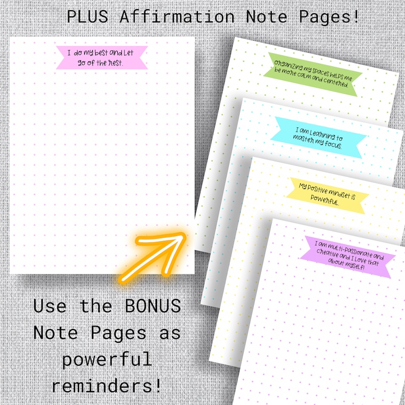 PRINTABLE ADHD PLANNER With Affirmation Bullet Journal Note - Etsy PRINTABLE ADHD PLANNER With Affirmation Bullet Journal Note - Etsy