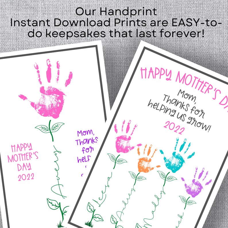 PRINTABLE PERSONALIZED MOTHER'S Day Handprint Gift From - Etsy