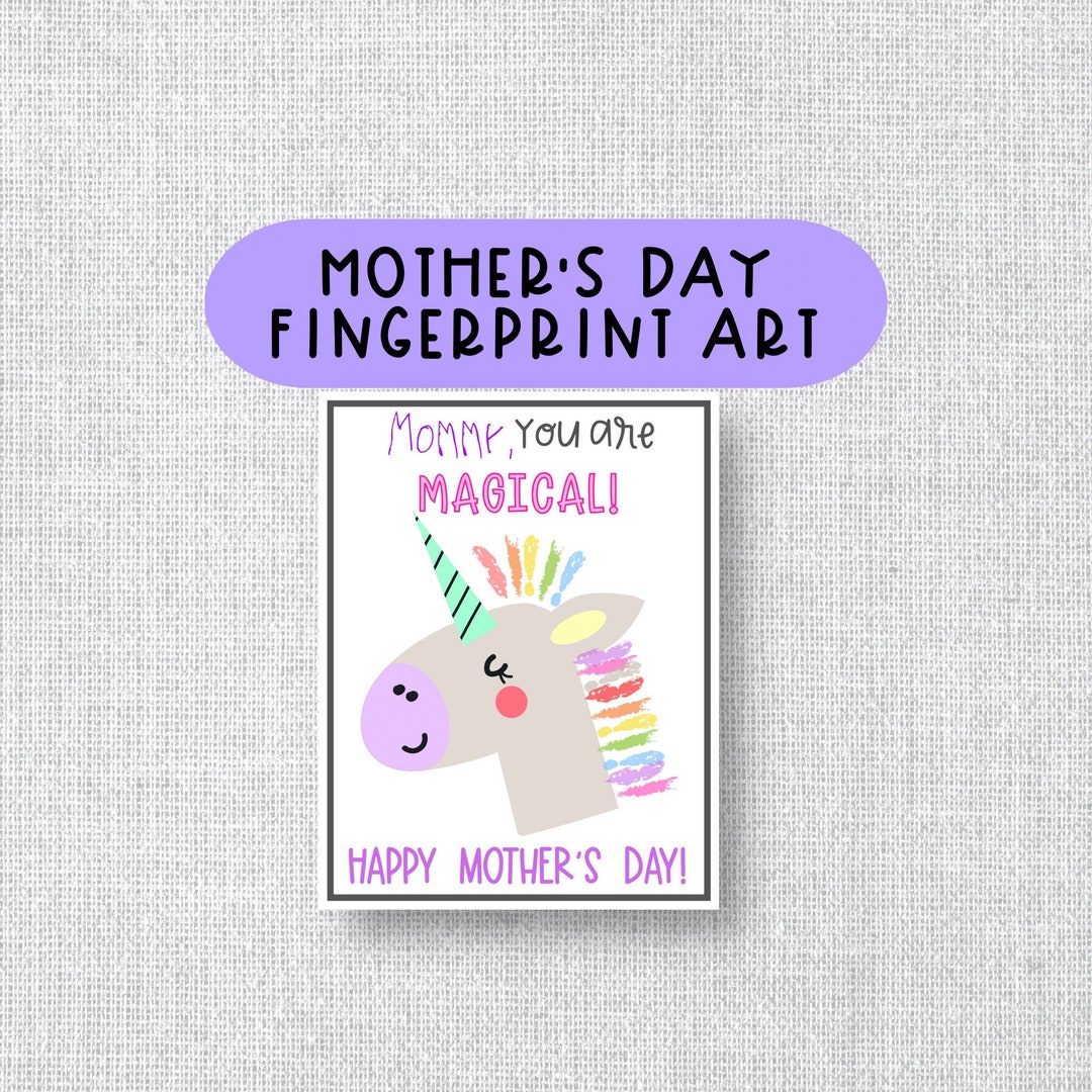 Mother's Day Handprint Art: Unicorn Keepsake Craft (digital Download ...