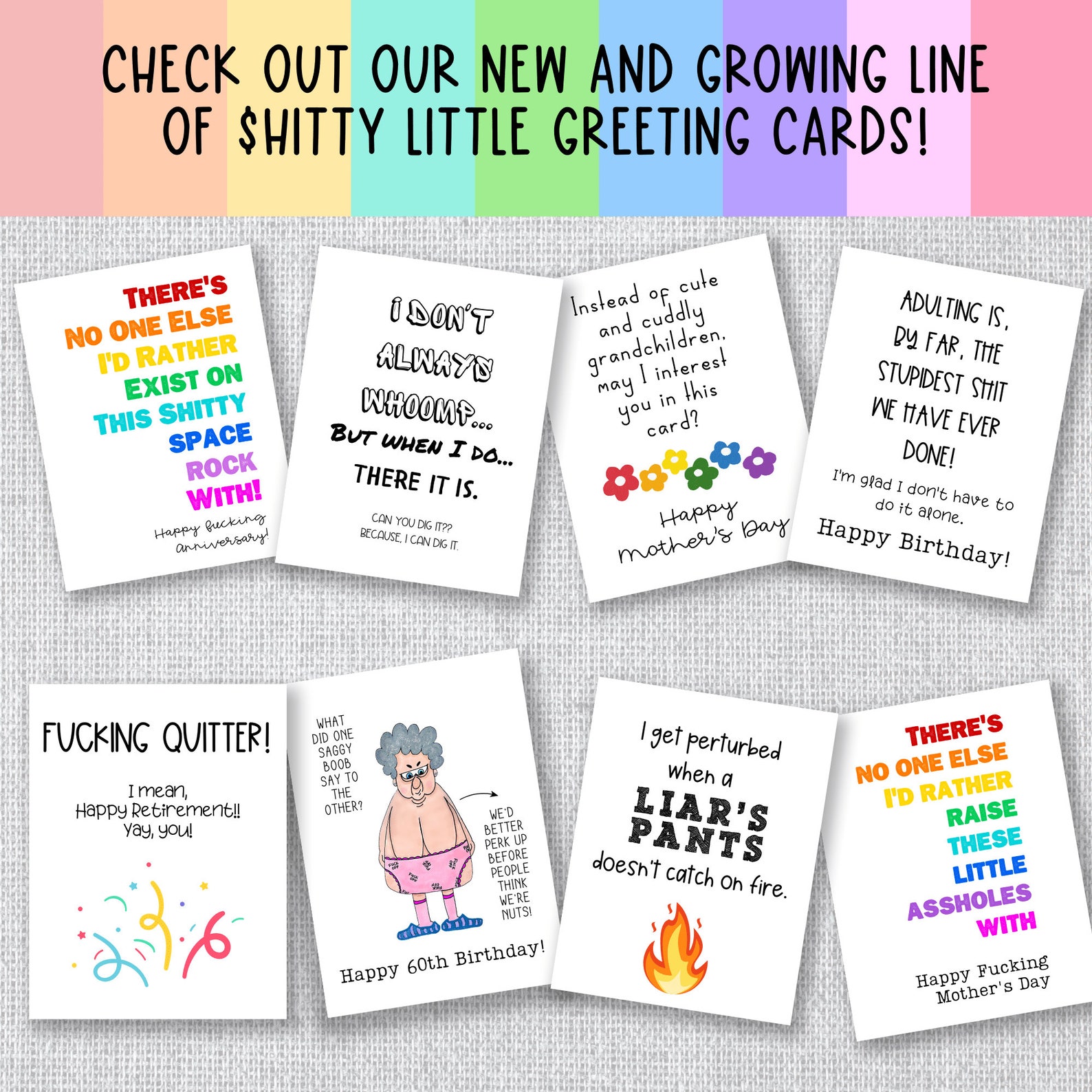 Old Age Gag Gift/card Funny Birthday Card for Dad or Mom Pun - Etsy