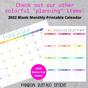 BLANK CHECKLIST, SHOPPING List Printable, Rainbow Planning Checklist ...