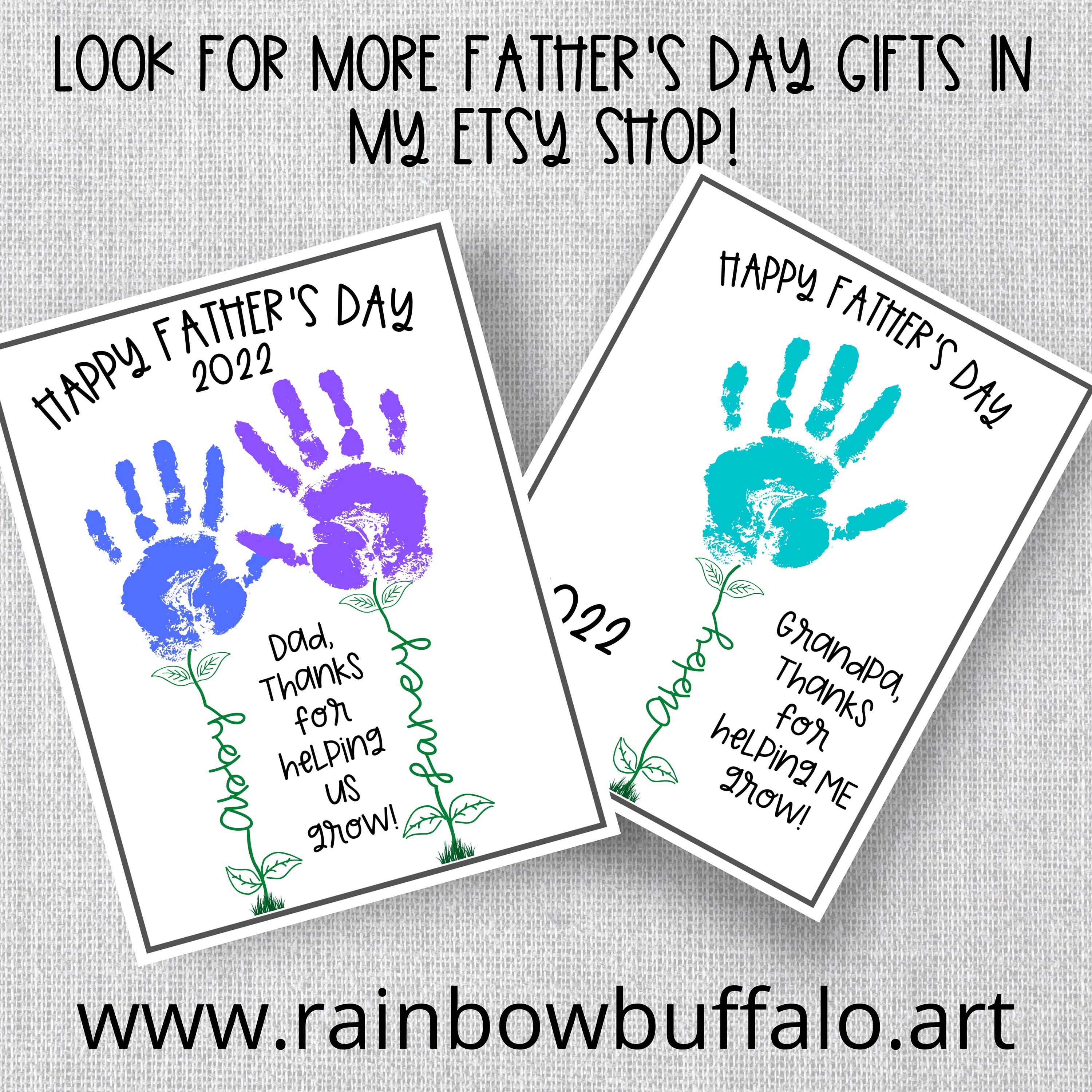 FATHER'S DAY KEEPSAKE Handprint Art Gift From Baby/toddler/child ...