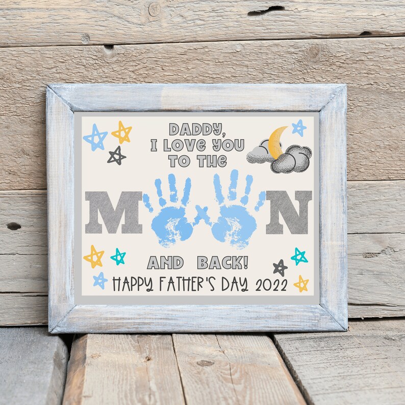 FATHER'S DAY KEEPSAKE Handprint Art Gift From Baby/toddler/child ...