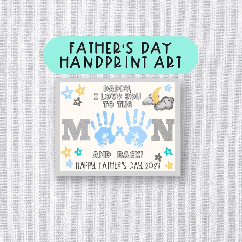 FATHER'S DAY KEEPSAKE Handprint Art Gift From Baby/toddler/child ...