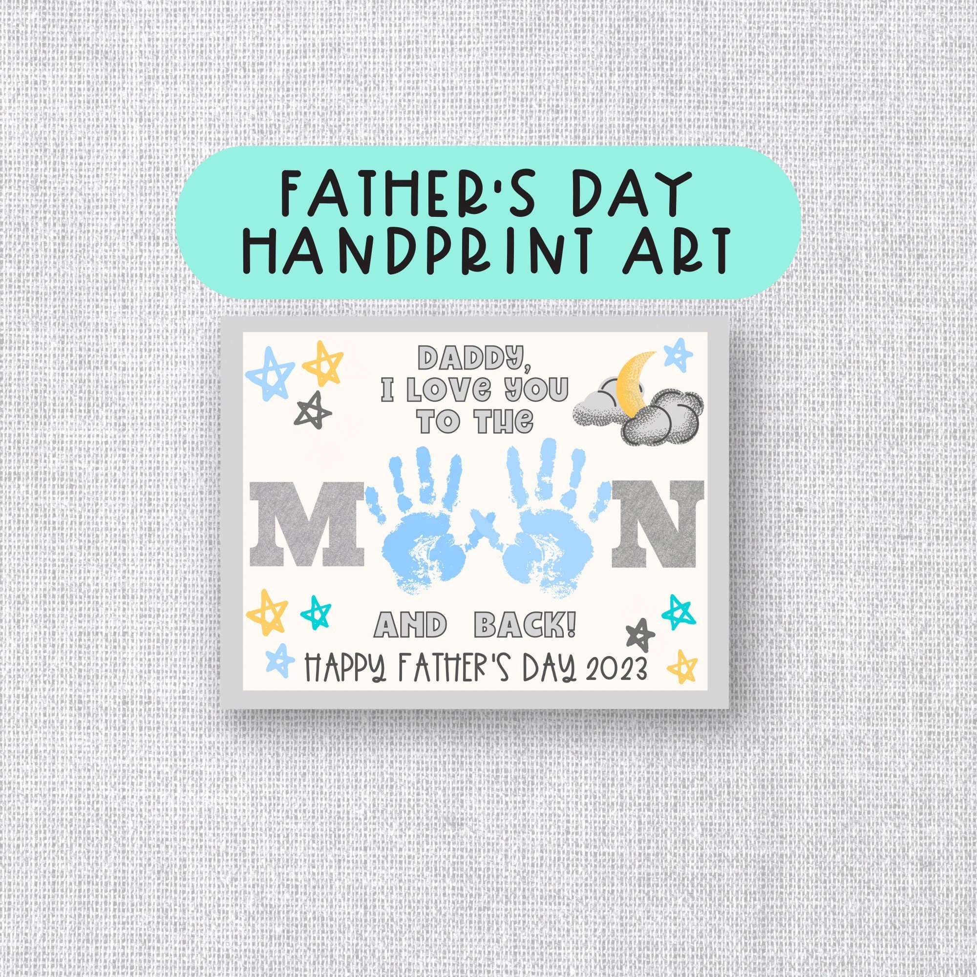 FATHER'S DAY KEEPSAKE Handprint Art Gift From Baby/toddler/child ...