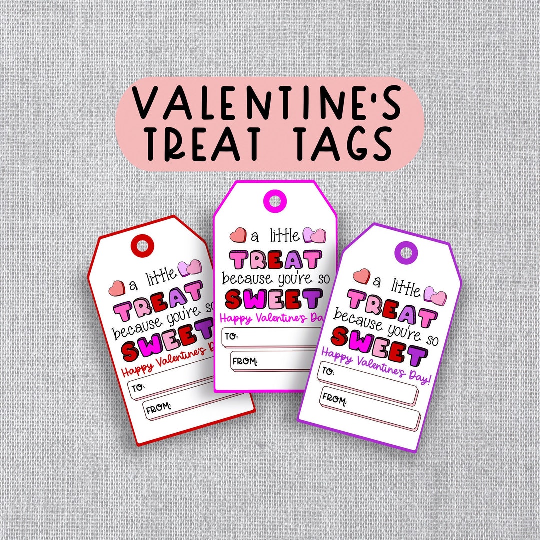 VALENTINES KIDS CARDS Printable / Happy Valentines Day Gift Tags for ...