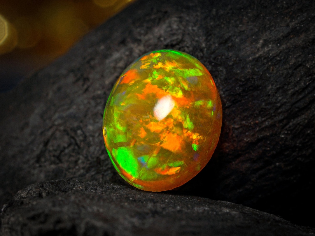 AAA Grade Natural Yellow Opal, Ethiopian Opal Cabochon, Yellow Welo ...